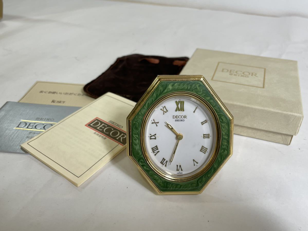 SEIKO セイコー 置時計 DECOR デコール アラーム時計 通電確認済み レトロ 服部セイコー 品 記念時計 銀座和光 宅急便コンパクト ...