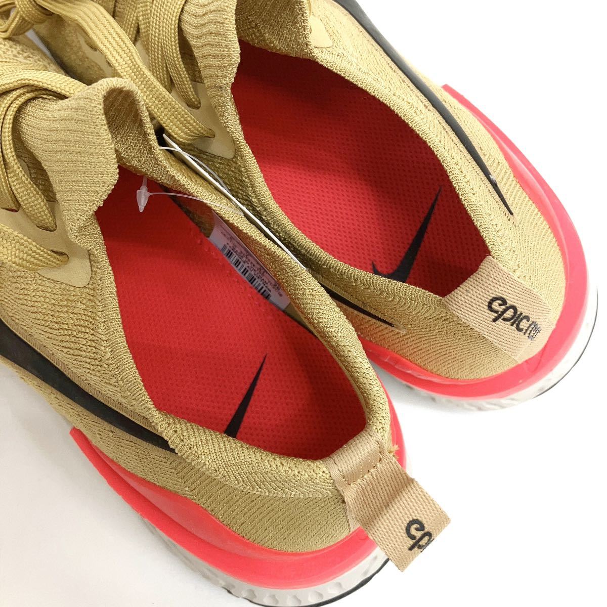 NIKE EPIC REACT FLYKNIT 2 BQ8928-700 エピック リアクト フライニット CLUB GOLD/BLACK-RED ORBIT 26cm 箱付き タグ付 alp ...