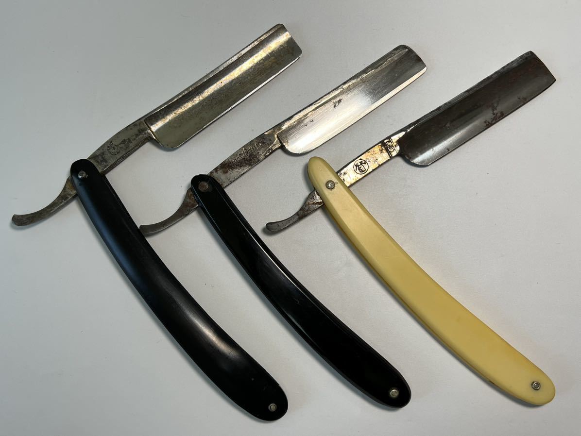 SHOTIKU / 東和 / HERDER / HARDHEAD / NELSON / 闘将 / 金鷹 / FEATHER / MANASLU / 他 カミソリ 西洋 剃刀 12個セット 箱 ...