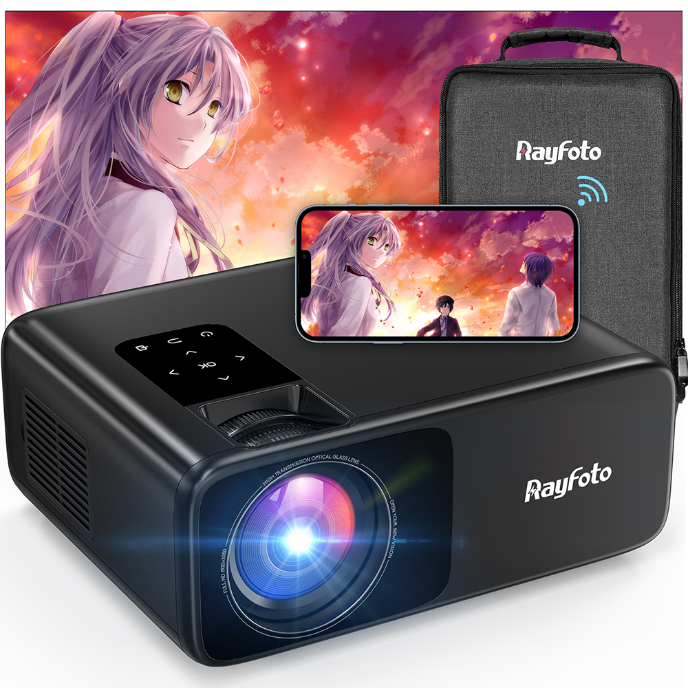 Rayfoto 2G&5G WiFi プロジェクター 小型 12000lm Bluetooth5.1 4K対応 リアル1920×1080p解像 ...