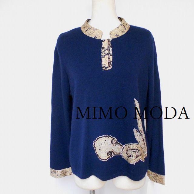 847314 MIMO MODA ミモモーダ 紺系 カシミア セーター 42(Lサイズ)｜売買されたオークション情報、yahooの商品情報をアーカイブ公開 - オークファン（aucfan.com）