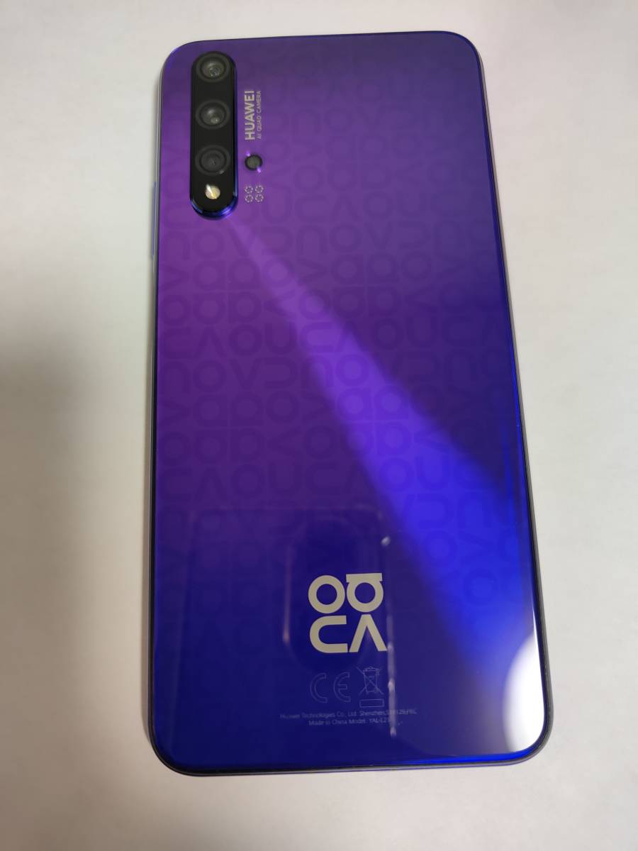 HUAWEI nova5T YAL-L21 SIMフリー ROM128GB RAM8GB ミッドサマーパープル 本体一式(Android)｜売買されたオークション情報、yahooの商品情報を ...