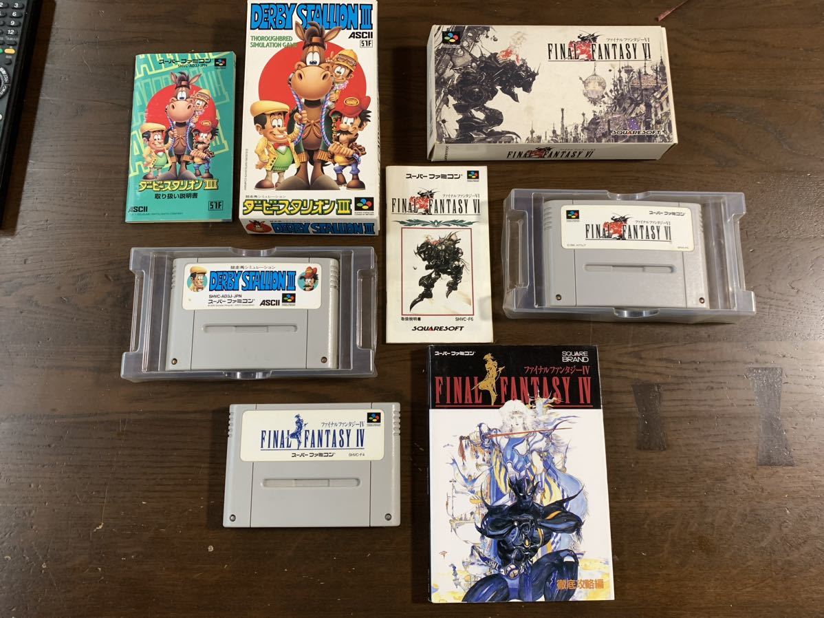スーパーファミコンソフト SFC FINAL FANTASY ファイナルファンタジー 6 ファイナルファンタジー 4 ダービースタリオン3 箱説付 攻略本(ロールプレイング)｜売買された ...