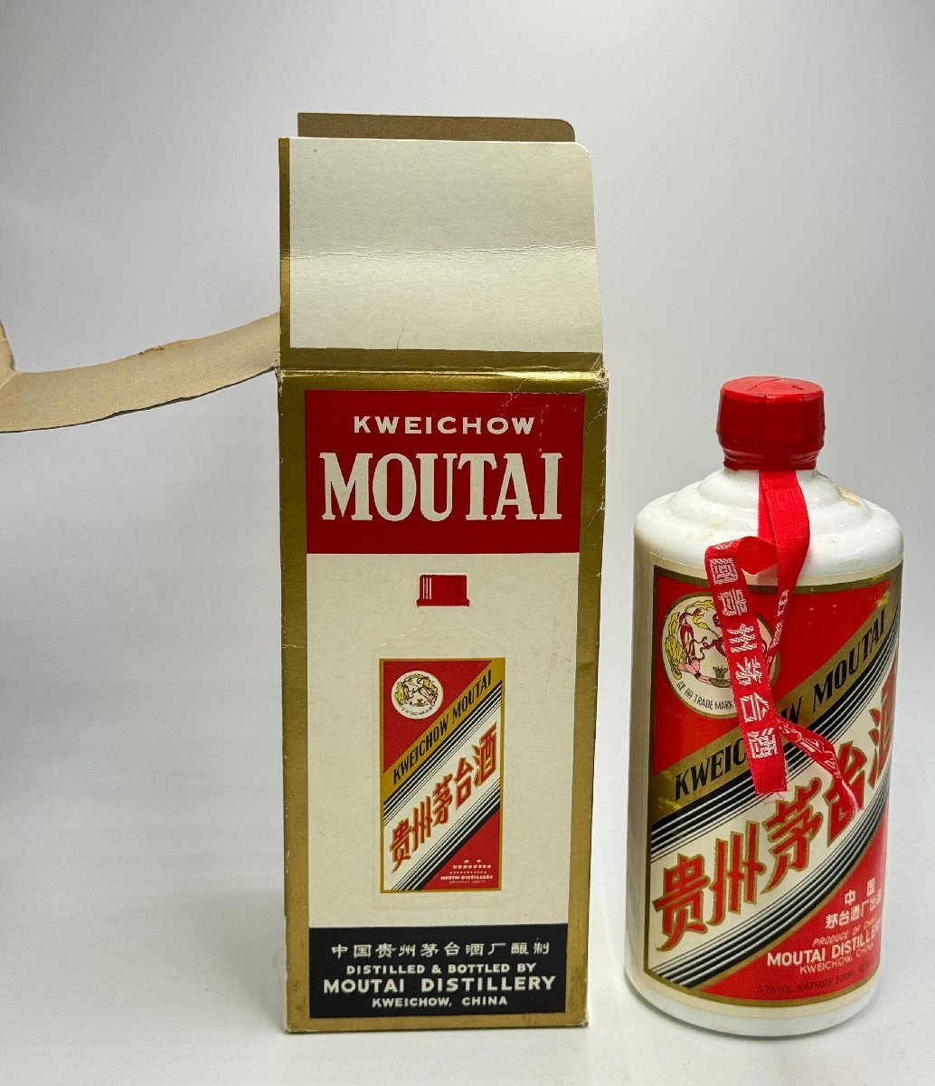 古酒 未開栓 貴州茅台酒 年代不明 マオタイ酒 天女ラベル KWEICHOW MOUTAI 白酒 陶器 総重量977g 53％/500ml ...