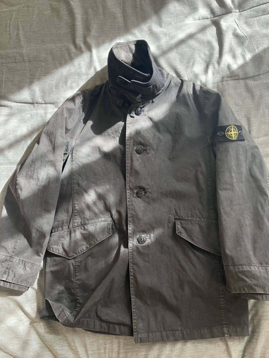 2003AW STONE ISLAND GARMENT DYED Lino Flax Jacket L BLACK COAT ストーン アイランド コート ジャケット(ジャケット、上着)｜売買 ...