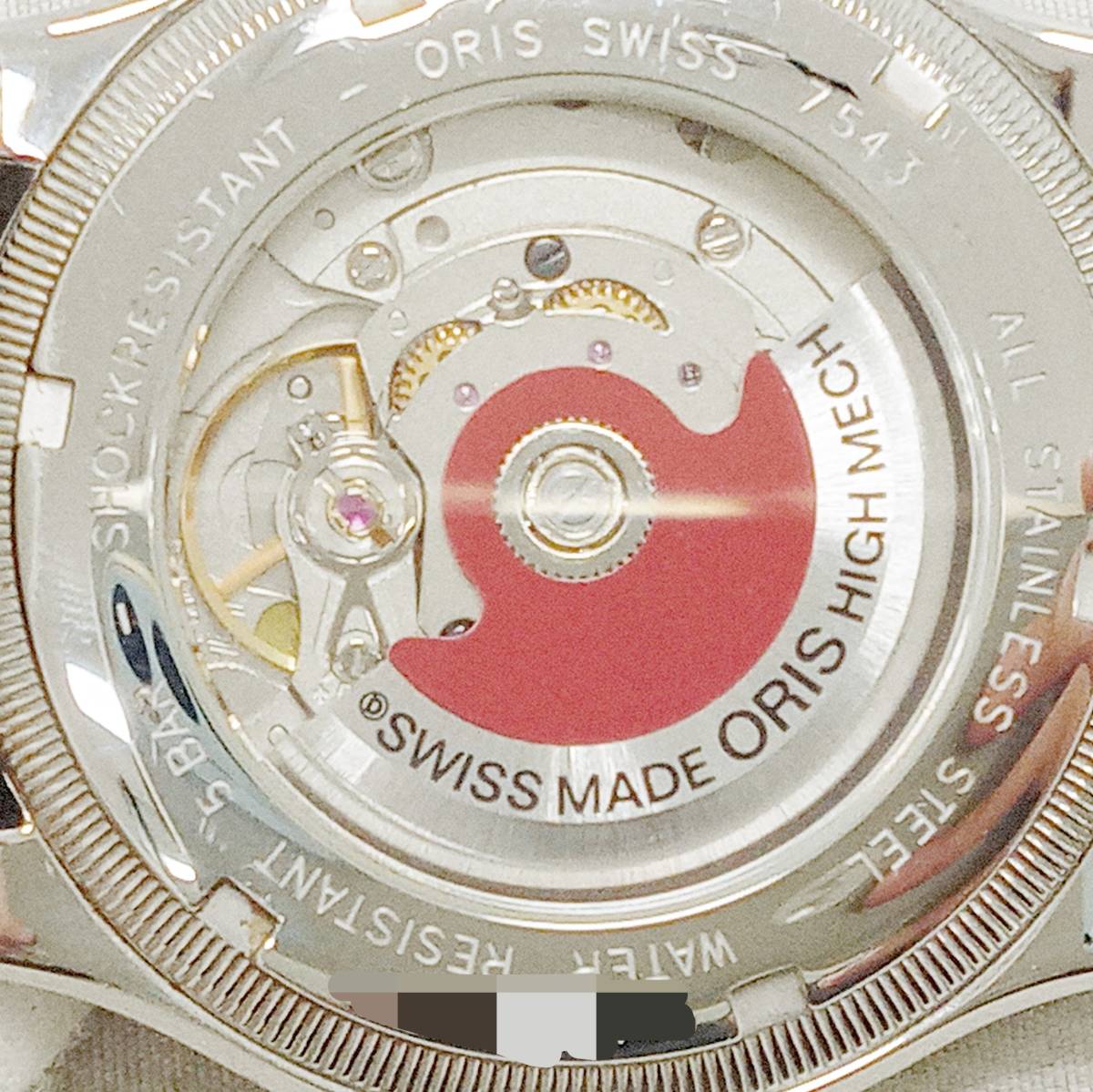 ORIS ビッグクラウン 7543 純正尾錠 自動巻 オートマチック ホワイト文字盤 日差約+13秒 時計 箱 純正尾錠 風防小キズ有(オリス ...