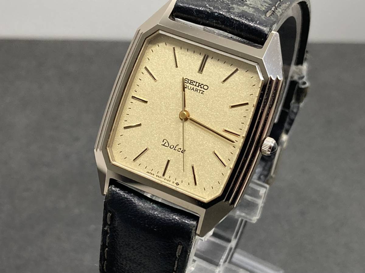1円 稼働品 SEIKO DOLCE NSAG/セイコー ドルチェ NSAG 9521-5150 メンズ腕時計 QZ YB-0187(ドルチェ ...