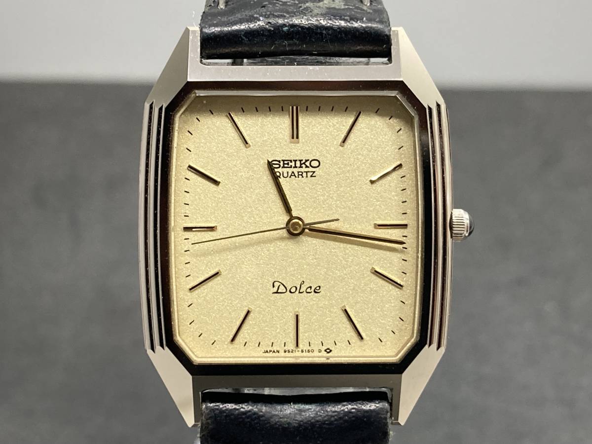 1円 稼働品 SEIKO DOLCE NSAG/セイコー ドルチェ NSAG 9521-5150 メンズ腕時計 QZ YB-0187(ドルチェ ...