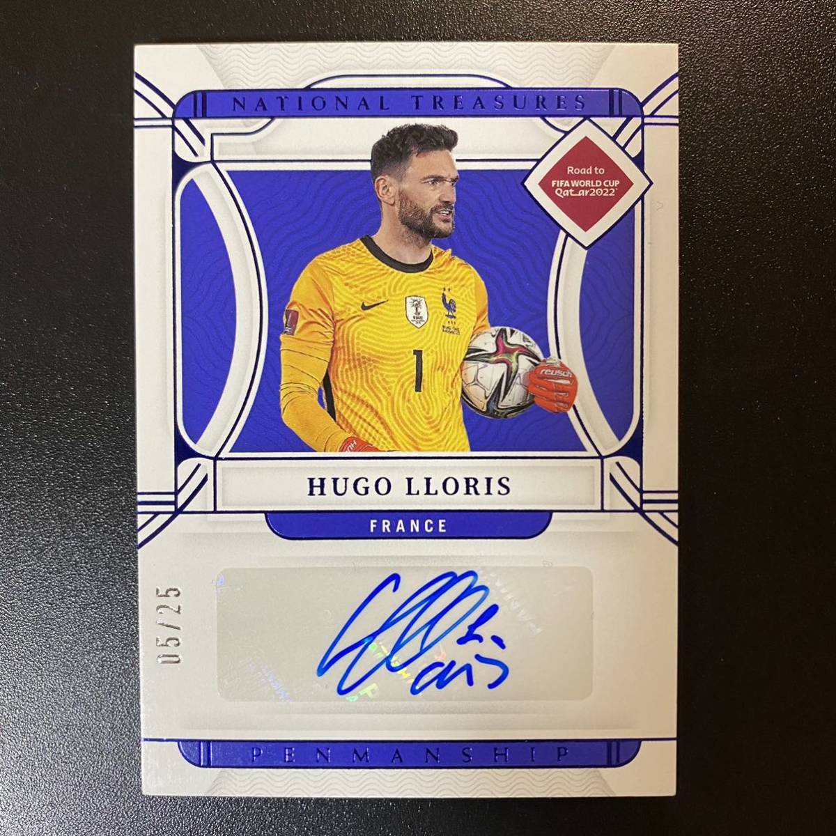 2022 Panini National Treasures World Cup Auto Hugo Lloris /25 直筆サインカード ...