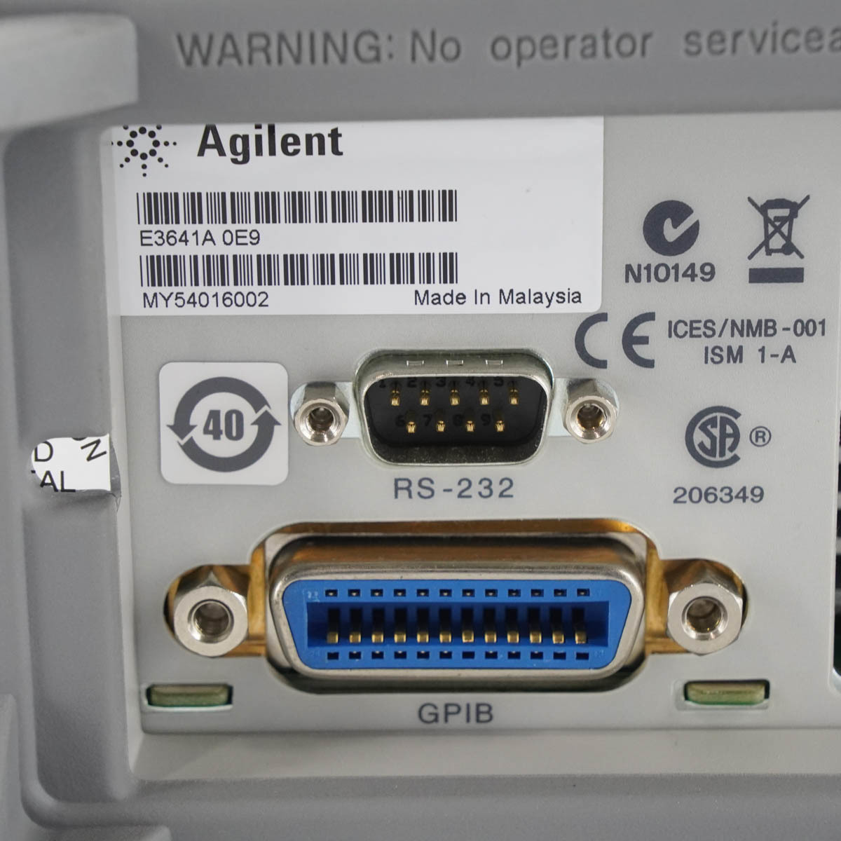 DW 8日保証 2台入荷 E3641A Agilent 0E9 0-35V 0.8A/0-60V 0.5A アジレント hp Keysight ...