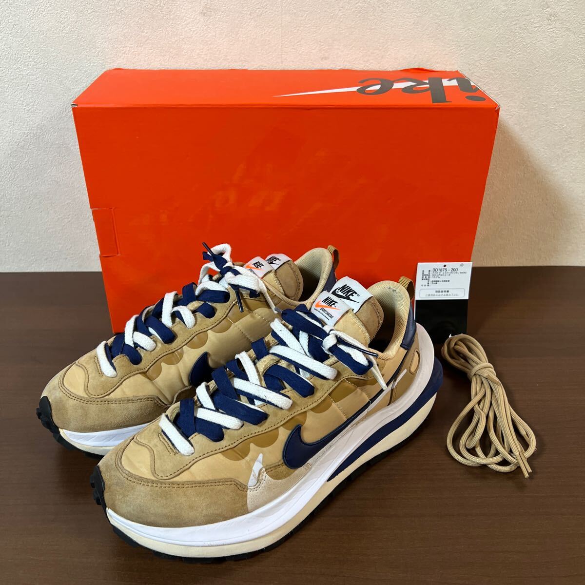 NIKE×sacai/ナイキ×サカイ VAPOR WAFFLE/ヴェイパーワッフル セサミ/ブルーボイド スニーカー DD1875-200 ...