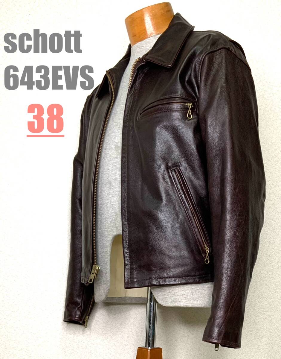 ④schott 38 643EVS 米国製シングルライダース 牛革ジャン ハーレーgpz(ライダースジャケット)｜売買されたオークション情報、yahooの商品情報をアーカイブ公開 ...