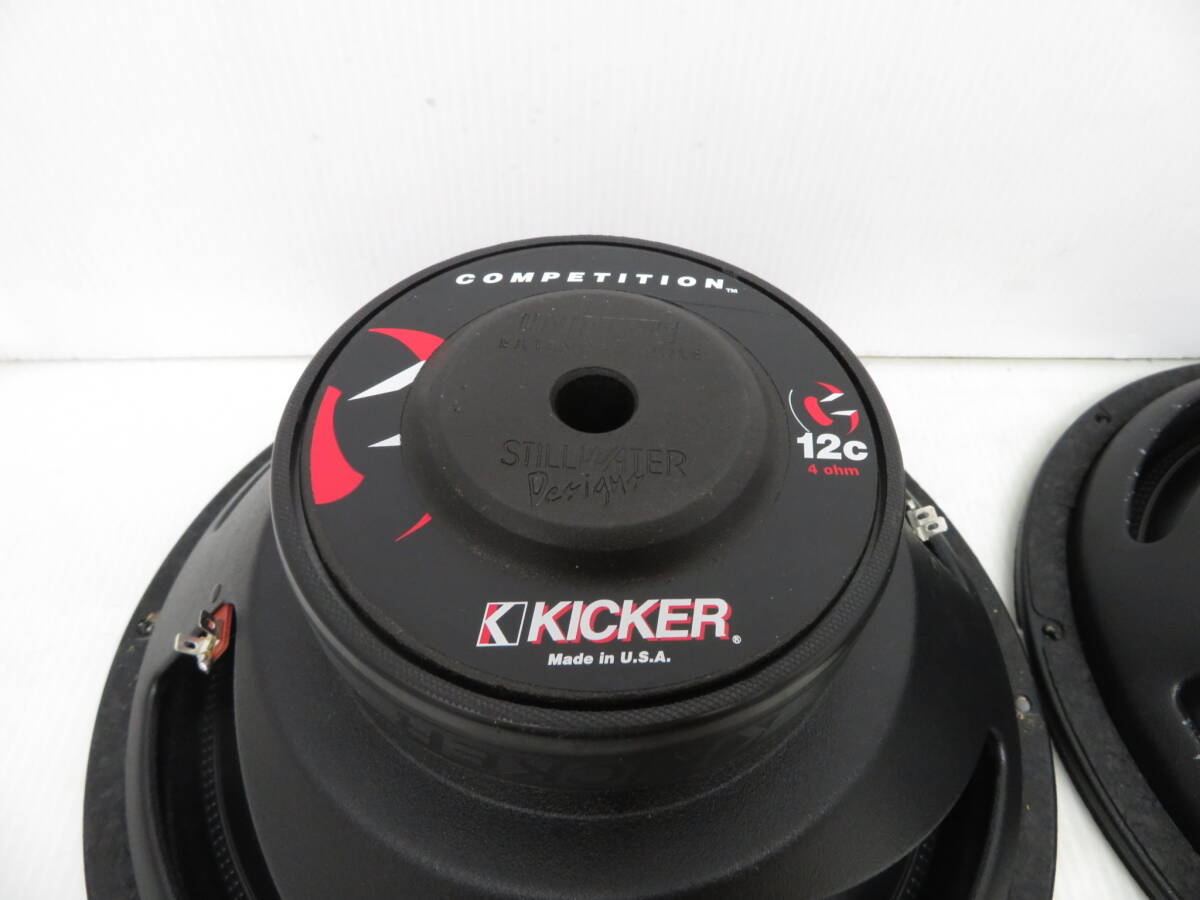 KICKER キッカー COMPETITION コンペティション 12C 4 ohm 12インチ ウーファー ウーハー 2個セット(ウーハー ...