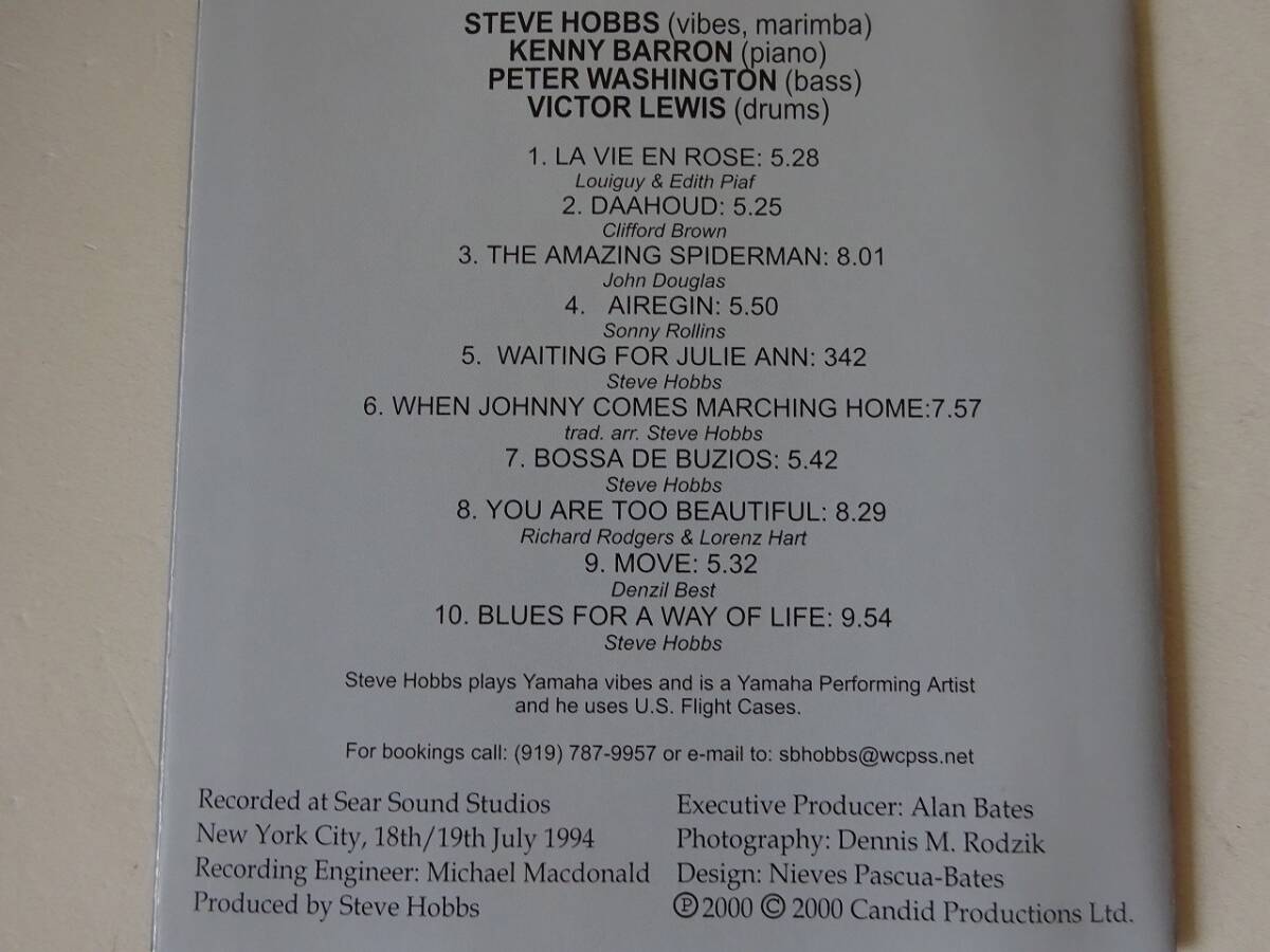 used US盤 CD / STEVE HOBBS スティーヴ ホッブス SECOND ENCOUNTER ヴィブラフォン / KENNY ...