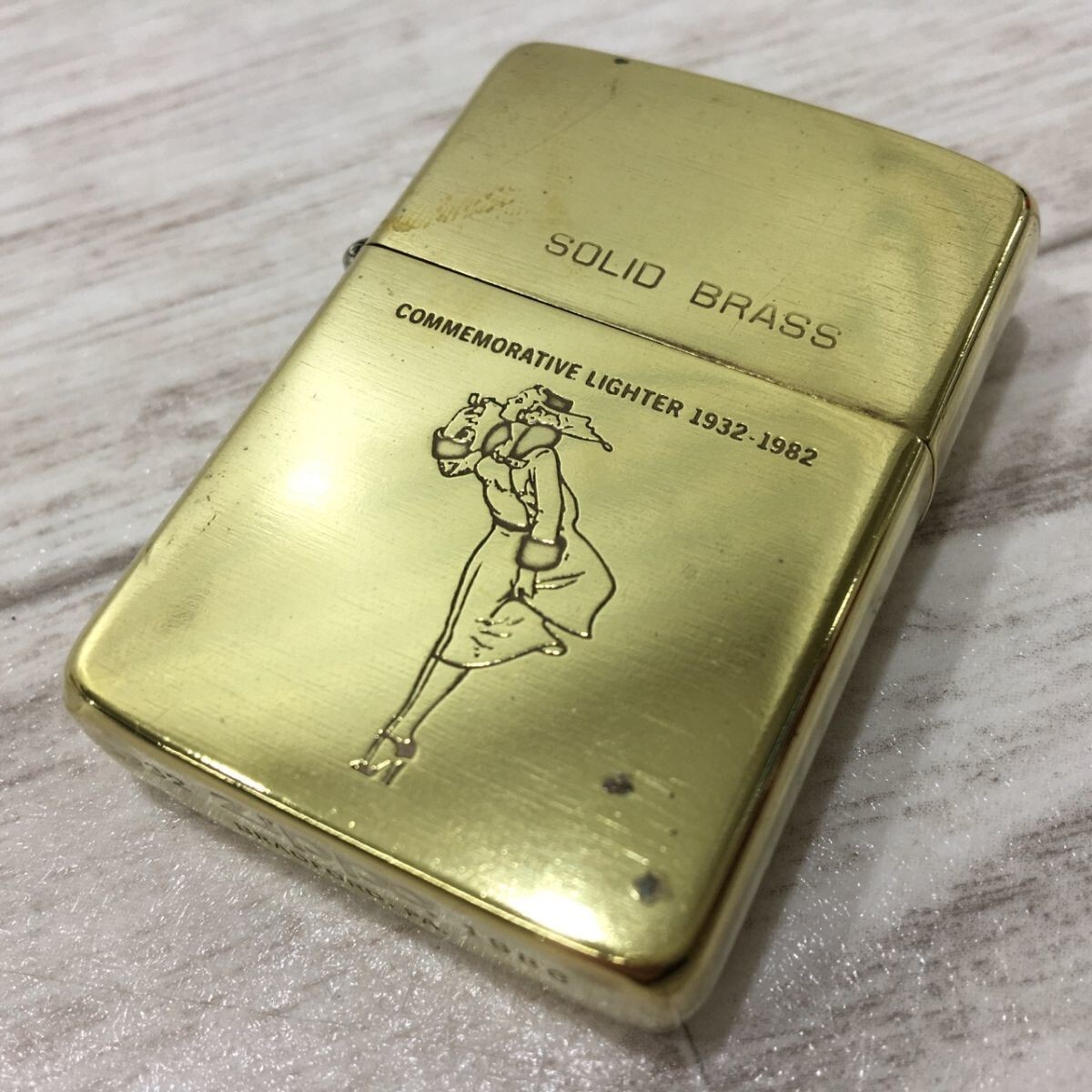 送料185円 ZIPPO ジッポー WINDY ウィンディ COMMEMORATIVE LIGHTER 1932-1982 SOLID BRASS 1986 L7396(Zippo)｜売買され ...