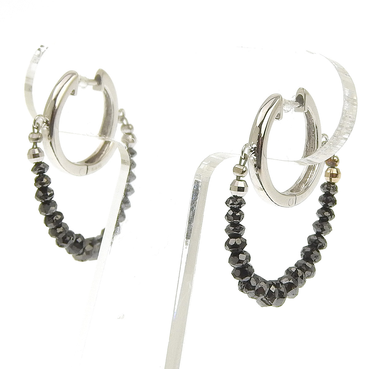K18WG ホワイトゴールド ブラックダイヤモンド 1.50ct 1.50ct フープ ピアス レディース 4220(ホワイトゴールド台)｜売買されたオークション情報、yahooの商品情報を ...