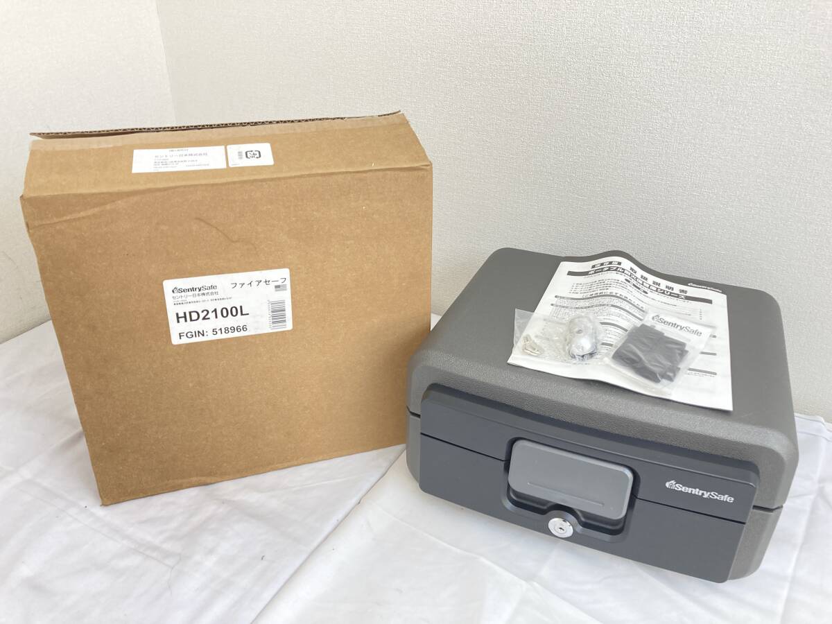JN103 O SentrySafe ファイヤーセーフ HD2100L 縦約37㎝x横約39㎝x高さ約20㎝ ポータブル耐火 防水保管庫 ...