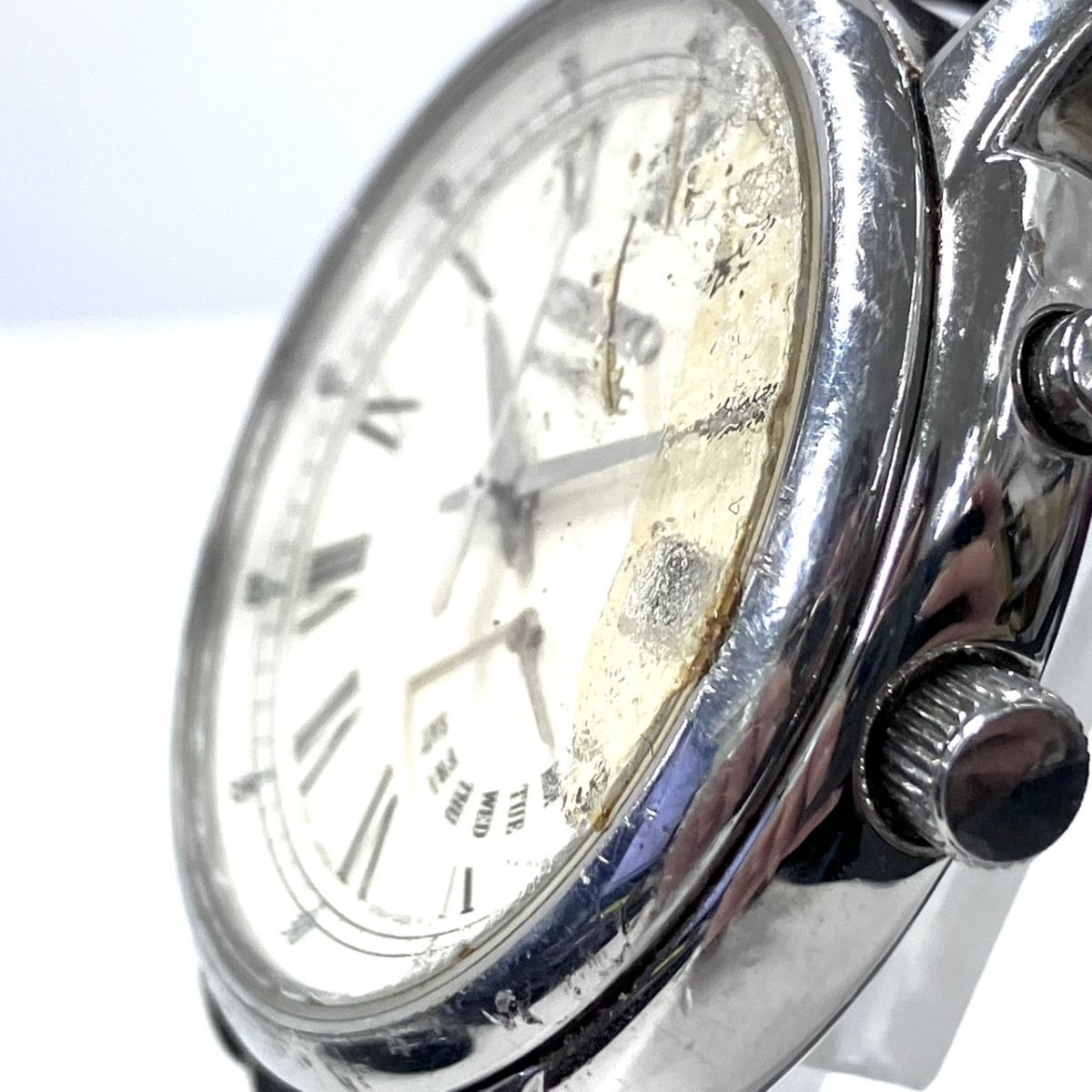 Y011-K44-4820 SEIKO セイコー KINETIC キネティック 5M54-0AE0 メンズ 腕時計 自動巻き デイテイト 裏 ...