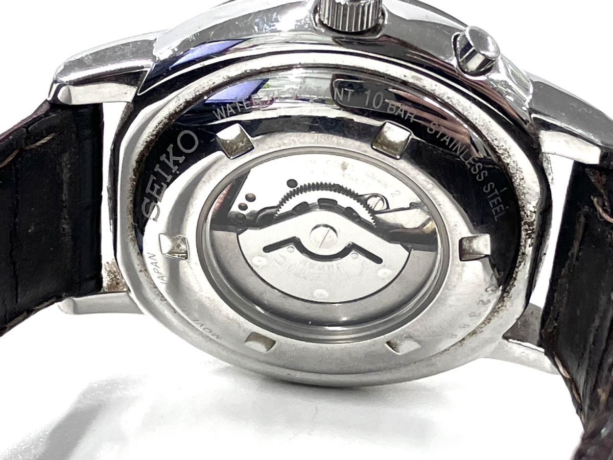 Y011-K44-4820 SEIKO セイコー KINETIC キネティック 5M54-0AE0 メンズ 腕時計 自動巻き デイテイト 裏 ...