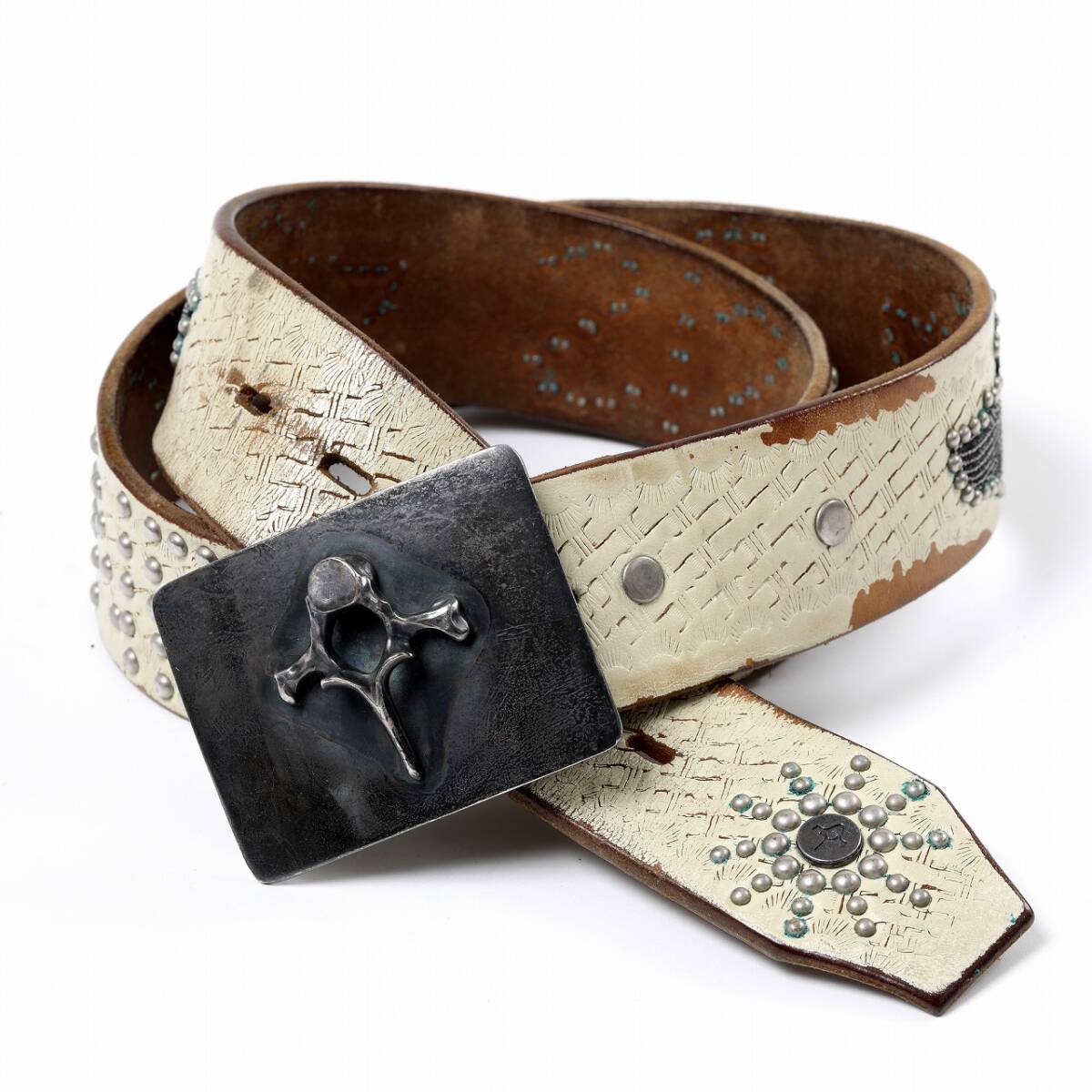 BACK BONE THE BASIS レザースタッズベルト BACK BONE backbone バックボーン HTC back bone the basis(バックボーン)｜売買された ...