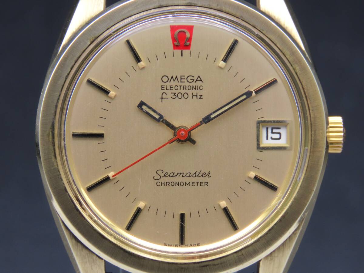 1円 ジャンク品 正規品 OMEGA オメガ 198.001 シーマスター エレクトロニック f300Hz 音叉 Cal.1250 デイト ...