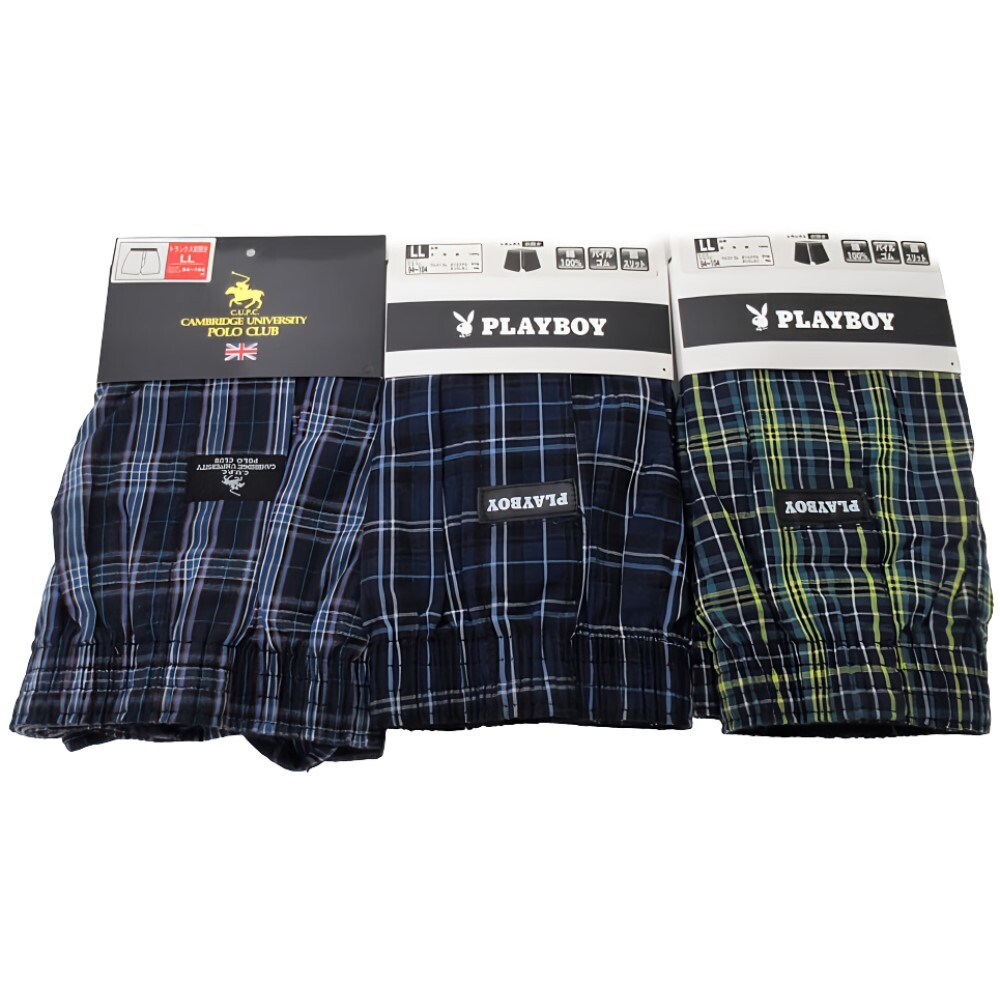 トランクス size LL 3枚セット PLAYBOY+ 綿100% メンズ ウエスト94-104cm(XLサイズ以上)｜売買されたオークション情報、yahooの商品情報をアーカイブ公開 ...