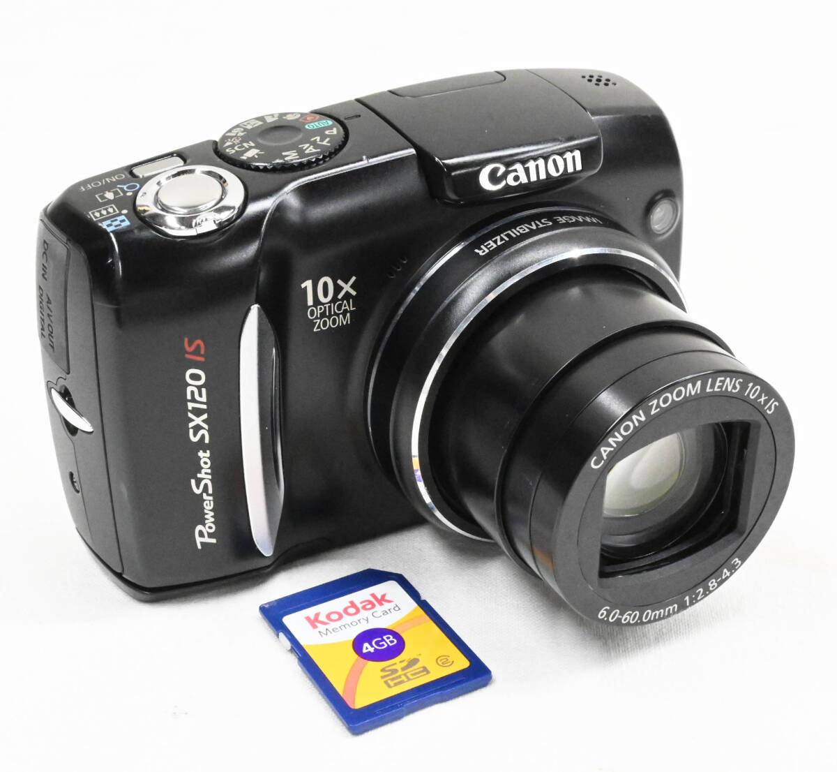 H906 Canon キャノン PowerShot SX120 IS PC1431 コンパクト デジタルカメラ 電池駆動対応 パワー ショット ...