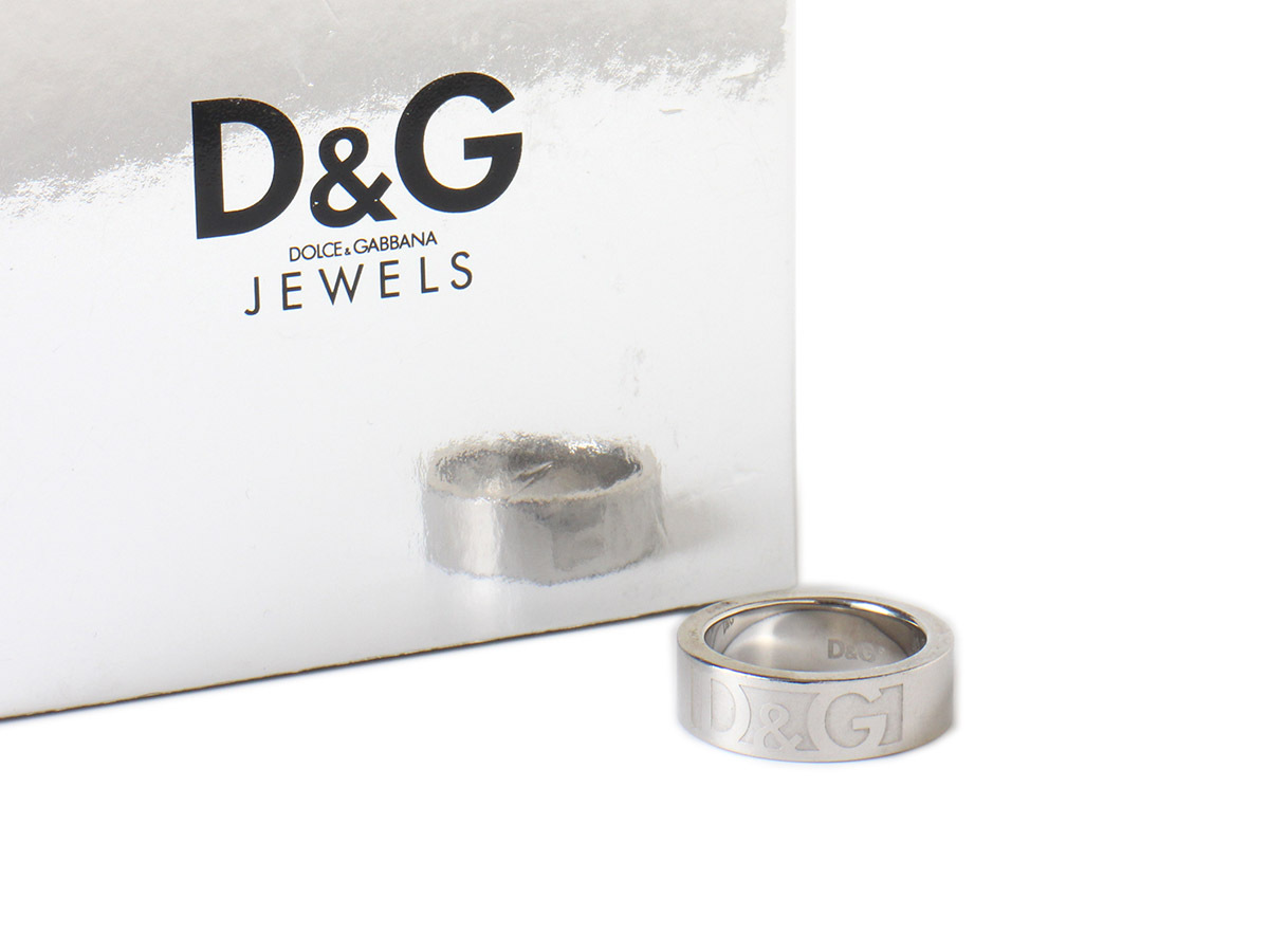 E19517 D&G ディーアンドジー ロゴ ラブ リング 77B 17.5号 指輪 シルバーカラー メンズ 兼用可 袋 箱付き ドルチェ＆ガッバーナ(指輪)｜売買されたオークション情報 ...