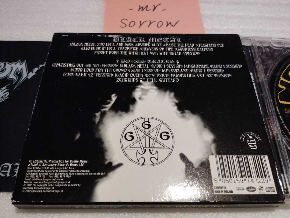VENOM ヴェノム BLACK METAL ブラック メタル 英盤CD Sanctuary Records UK CMRCD472 Cronos Mantas Abaddon スラッシュ ...