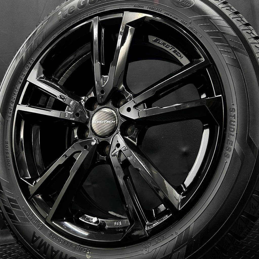 深溝 ヨコハマ iG60 225/50R17&ボルボ車用ホイール 4本 №240902-S2 V40CC S60 V60/7J +50 5H 108 VOLVOスタッドレス 215/50R17 ...