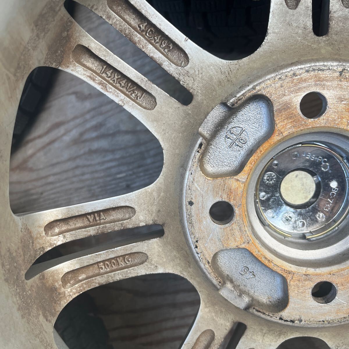 STRANGER 155/65R14 ET +45 4.5J 4穴 PCD 100 DUNLOP WINTERMAXX WM02 4本セット ...