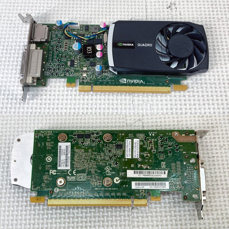 グラフィックカード 表示確認済 Vista Win11 LINUX ロープロ ELSA NVIDIA Quadro 400 DDR3 512MB 64bit DVI/DisplayPort ...