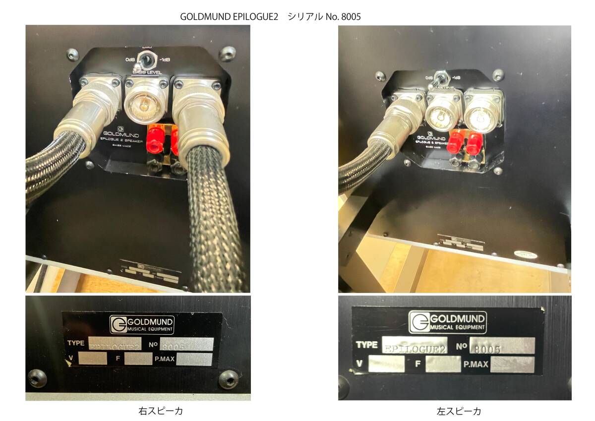 GOLDMUND Speaker EPILOGUE 1＋2 LINEAL SP CABLE 2.5m ＋S1 Speaker Adapter ...