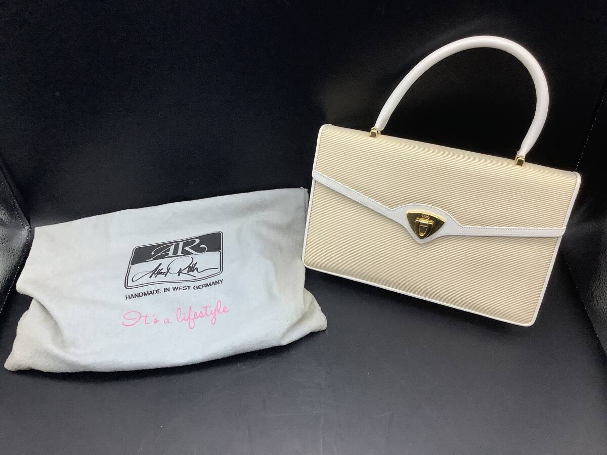 n2165 Alfred Roth アルフレッドロー ハンドバッグ 白 ホワイト ホース ヘア 袋有 写真をご確認ください(皮革製)｜売買され ...