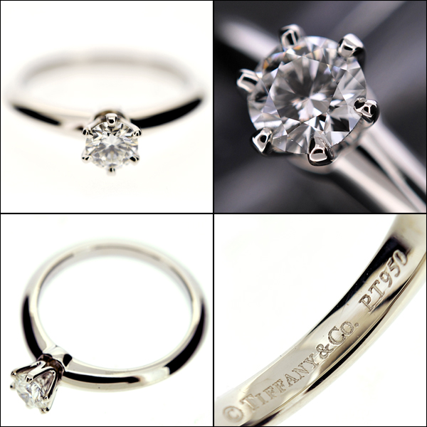BJ1321 BSJBJ ティファニー PT950 ダイヤモンドリング 0.27ct(プラチナ)｜売買されたオークション情報、yahooの商品情報をアーカイブ公開 - オークファン ...