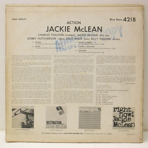 レアなMONO NYオリジ JACKIE McLEAN Action BOBBY HUTCHERSON(ジャズ一般)｜売買されたオークション ...
