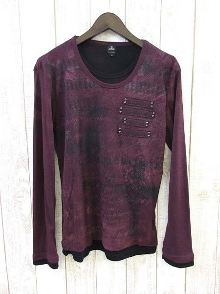 semantic design レイヤード風カットソー L ボルドー I07(Lサイズ)｜売買されたオークション情報、yahooの商品情報を ...