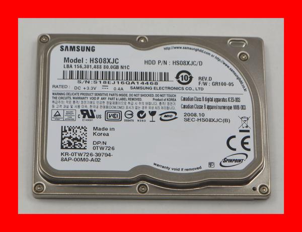 ノート用HDD/SAMSUNG/HS08XJC/80GB 1.8インチ/D420 D430等(内蔵)｜売買されたオークション情報、yahooの ...
