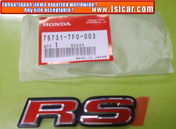 HONDA FIT RS GE8 REAR EMBLEM 75731-TF0-003 JDMIMPORTEXPORT(ホンダ、アキュラ)｜売買 ...