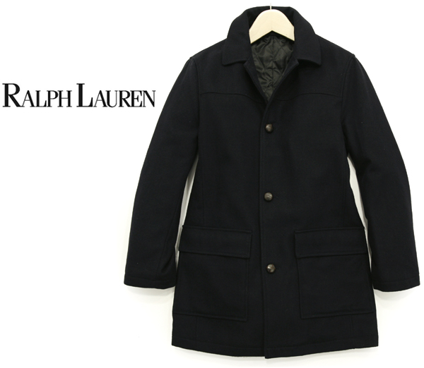 ラルフローレン LAUREN RALPH LAUREN 上質ウールコート/濃紺