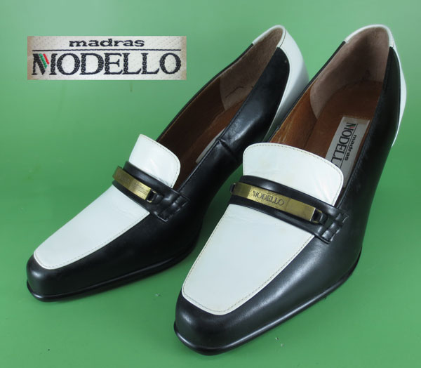 madras MODELLO コンビカラー パンプス 本革 A125 品(ブラック系)｜売買されたオークション情報、yahooの商品情報をアーカイブ公開 - オークファン（aucfan.com）