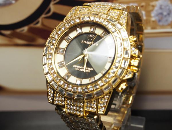 正規品J HARRISONソーラー電波メンズ腕時計ゴールドダイヤ(電波時計)｜売買されたオークション情報、yahooの商品情報をアーカイブ公開 ...