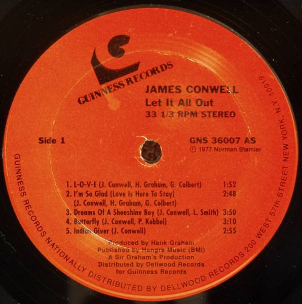 JAMES CONWELL LET IT ALL OUT LP GUINNESS(R&B、ソウル)｜売買されたオークション情報、yahooの ...