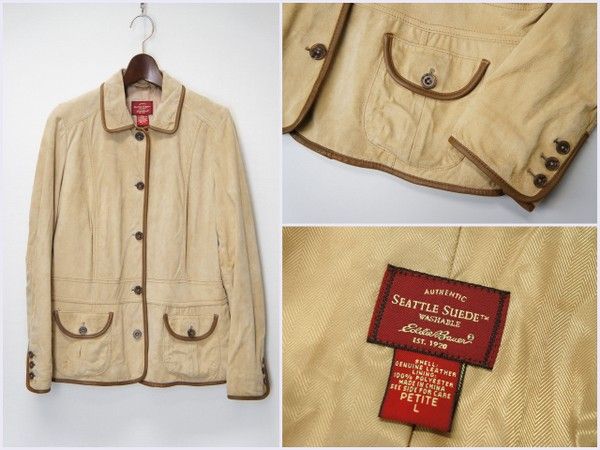 F5939/エディーバウアー スエード 豚革/レザージャケット/L(女性用)｜売買されたオークション情報、yahooの商品情報をアーカイブ公開 ...