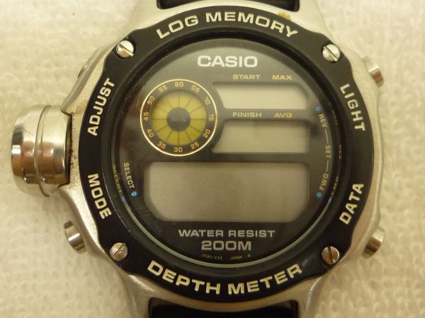 188 CASIO LOG MEMORY DEPTH METER DEP-510 200m カシオ メンズ 腕時計 G(その他)｜売買されたオークション情報、yahooの商品情報をアーカイブ ...