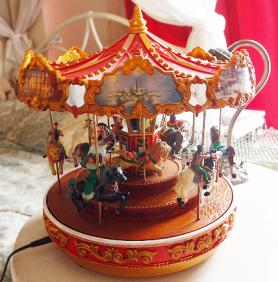 豪華 ミスタークリスマス 3段 メリーゴーランド 1999 MR CHRISTMAS TRIPLE DECKER CAROUSEL カルーセル ...
