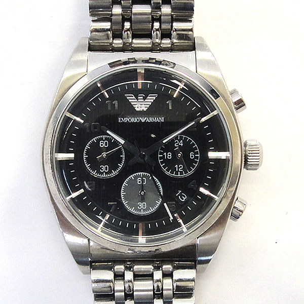 1円スタート エンポリオ アルマーニ EMPORIO ARMANI クオーツ メンズ クロノ 腕時計 AR-0373(アルマーニ)｜売買された ...