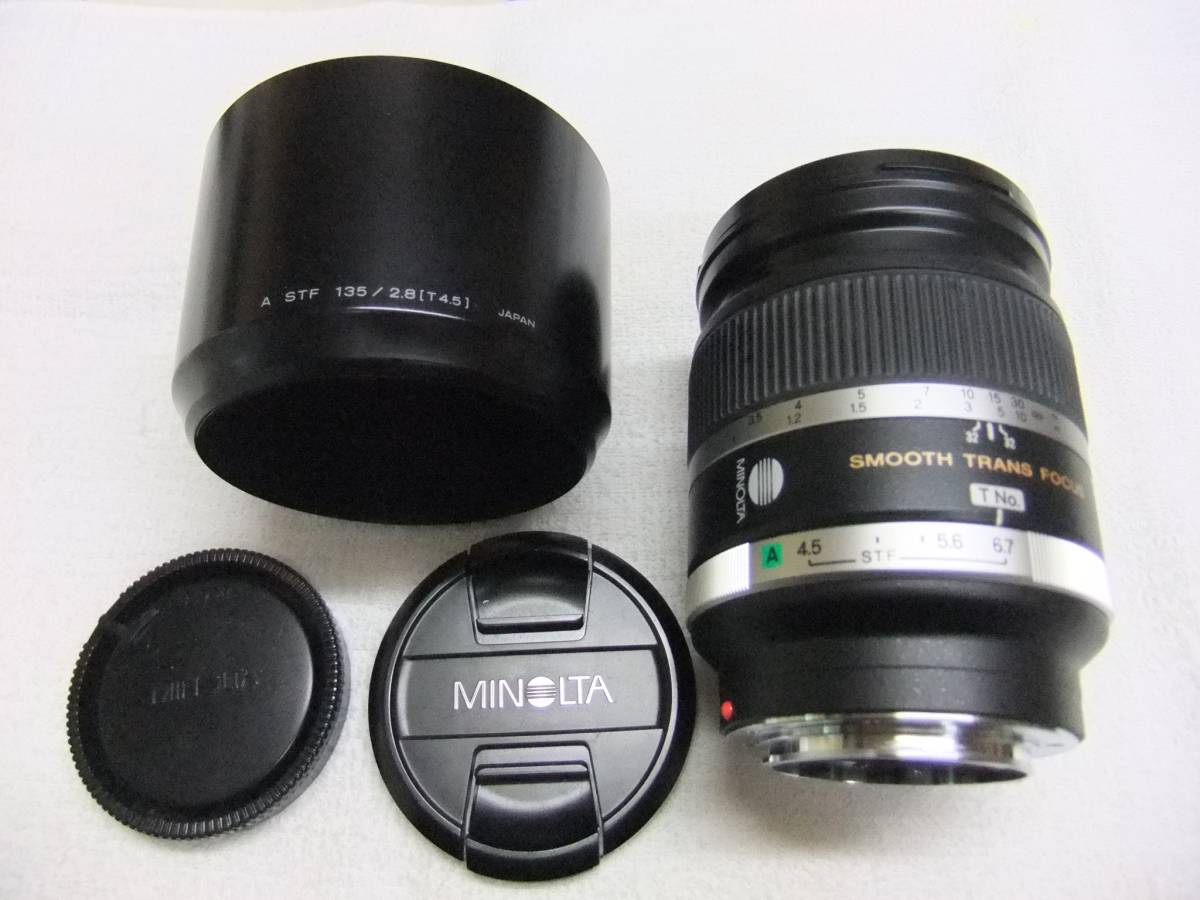 MINOLTA ミノルタ STF 135mm F2.8 T4.5 T32 フード付 SONY αマウント(ミノルタ)｜売買されたオークション ...