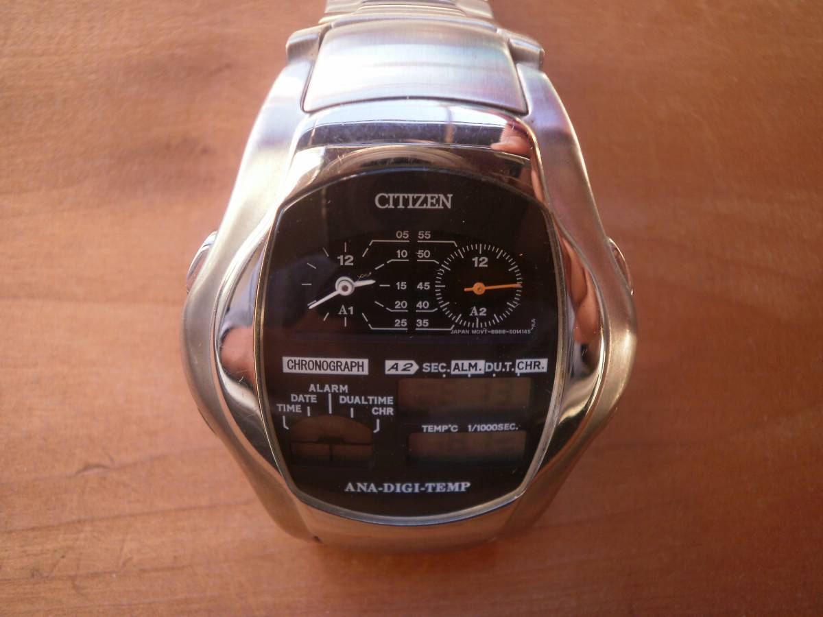 CITIZEN シチズン アナデジテンプ ANA-DIGI TEMP CHRONO 8989(シチズン)｜売買されたオークション情報 ...