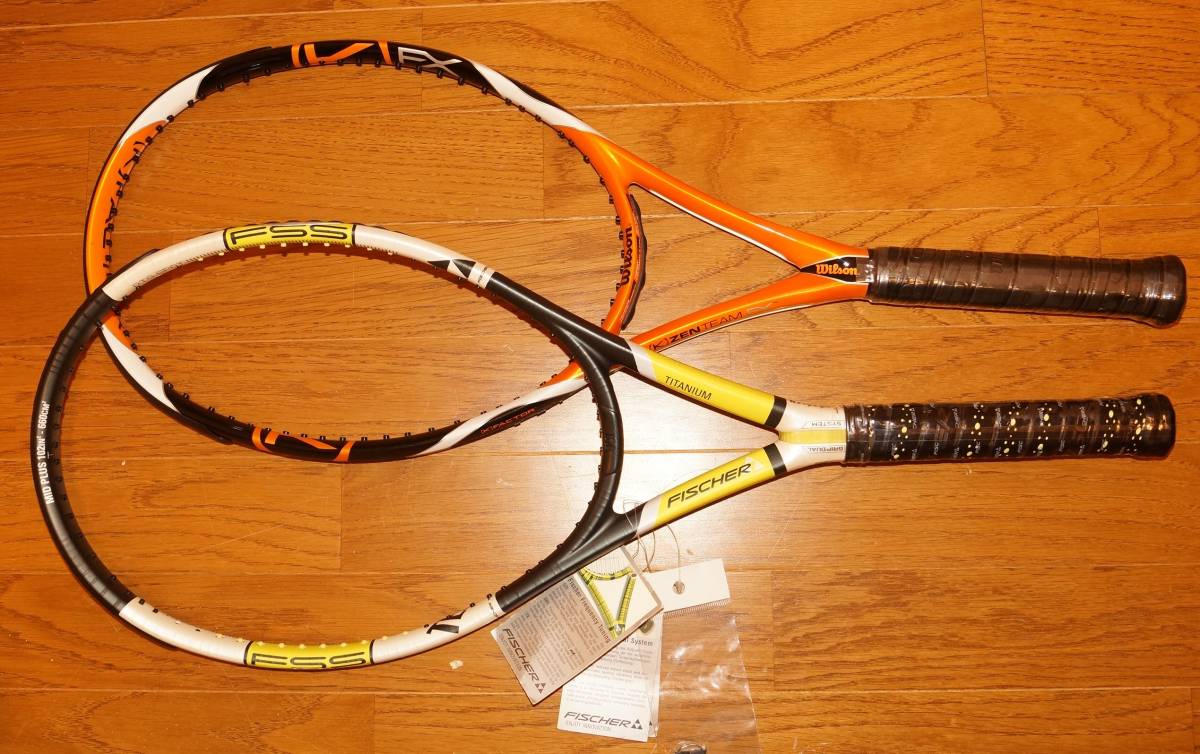 セミラージ セミロングラケット2本 WILSON K ZEN TEAM FX FISCHER GDS RALLY FT TITANIUM ...